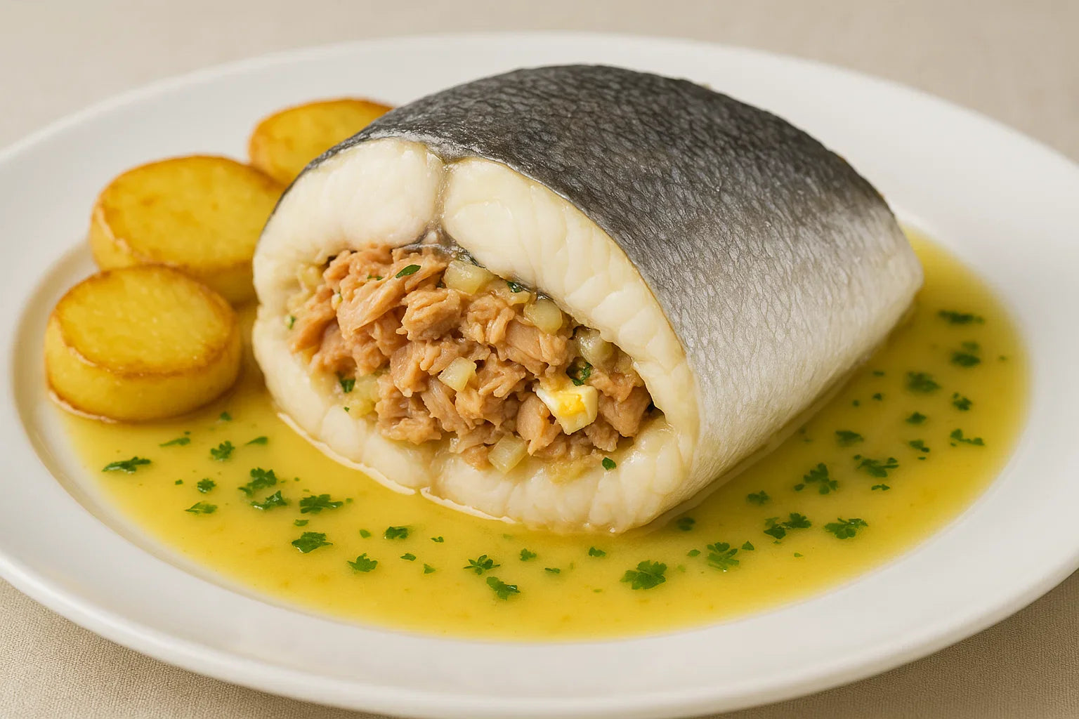 Merluza rellena de bonito: receta completa paso a paso